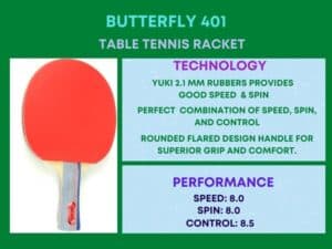 Butterfly 401 Table Tennis Racket Review - TABLE TENNIS ARENA
